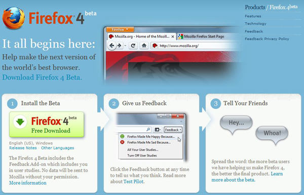 Firefox 4 Masuki Masa Beta • Jagat Review