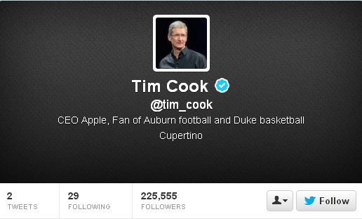 CEO Apple Tim Cook Buka Akun Twitter • Jagat Review
