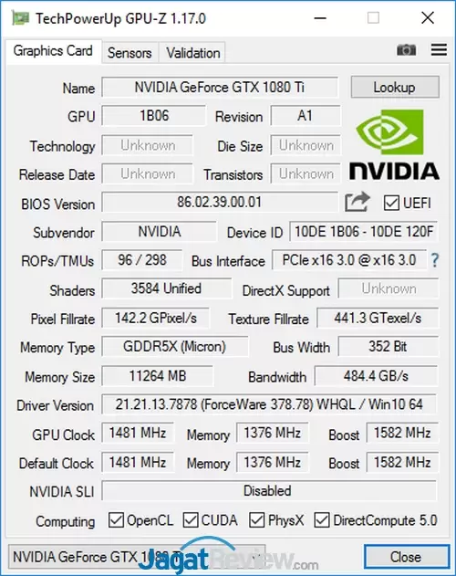 Review VGA Card: NVIDIA GeForce GTX 1080 Ti 'Founders Edition' • Jagat ...