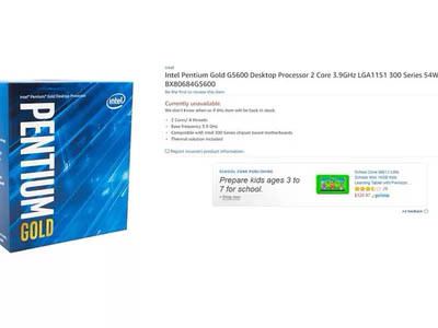 Celeron & Pentium Gold Berbasis Coffee Lake Muncul Di Amazon • Jagat Review