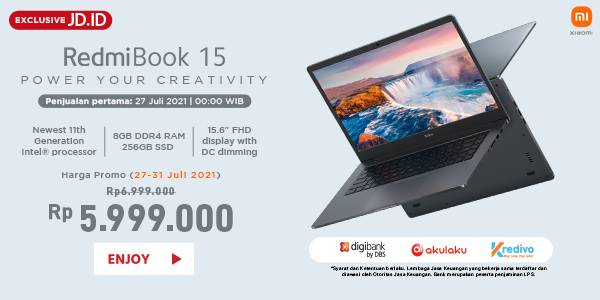 Penjualan Perdana RedmiBook 15 Dibuka, Ekslusif di JD.ID • Jagat Review