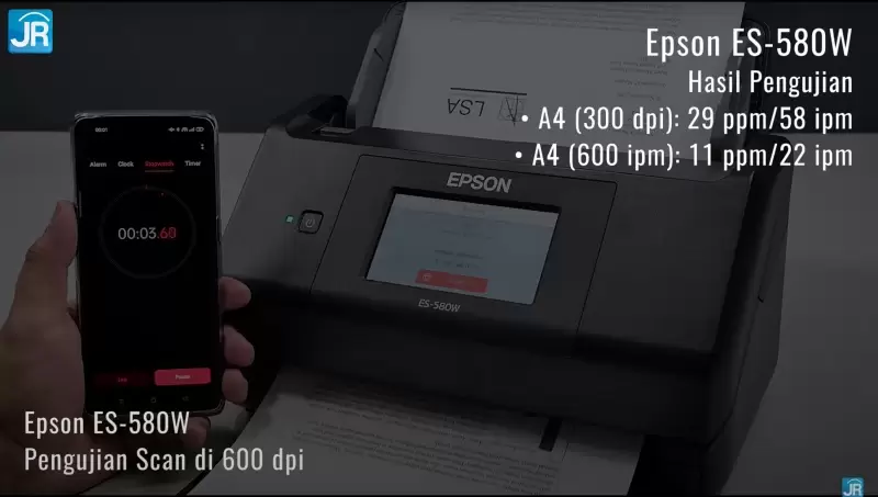 Review Epson Scanner WorkForce ES-580W • Jagat Review