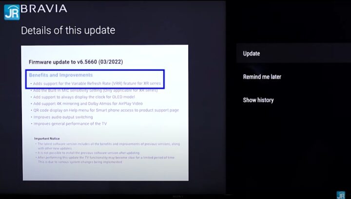 Update VRR pada SmartTV Sony Bravia XR X90J dan Playstation 5: Standar ...
