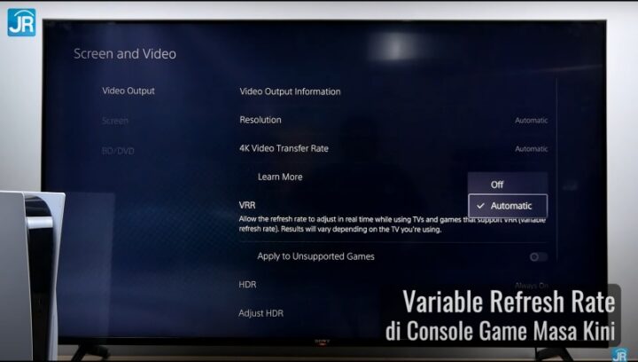 Update VRR pada SmartTV Sony Bravia XR X90J dan Playstation 5: Standar ...