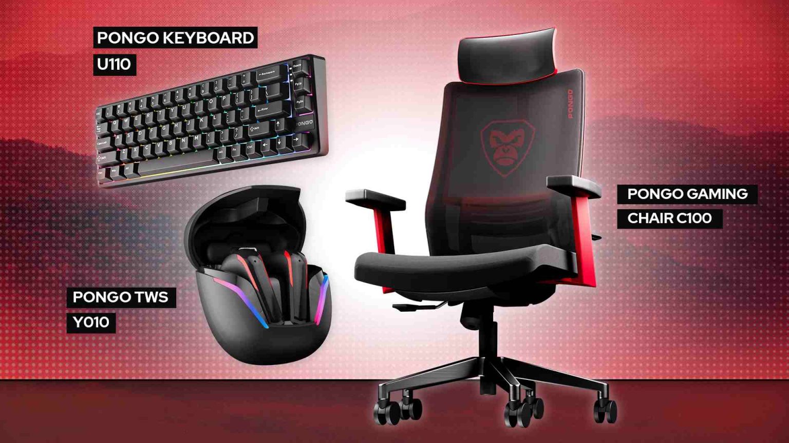 Pongo Rilis Tiga Gaming Gear: Kursi Gaming, TWS, dan Keyboard • Jagat ...