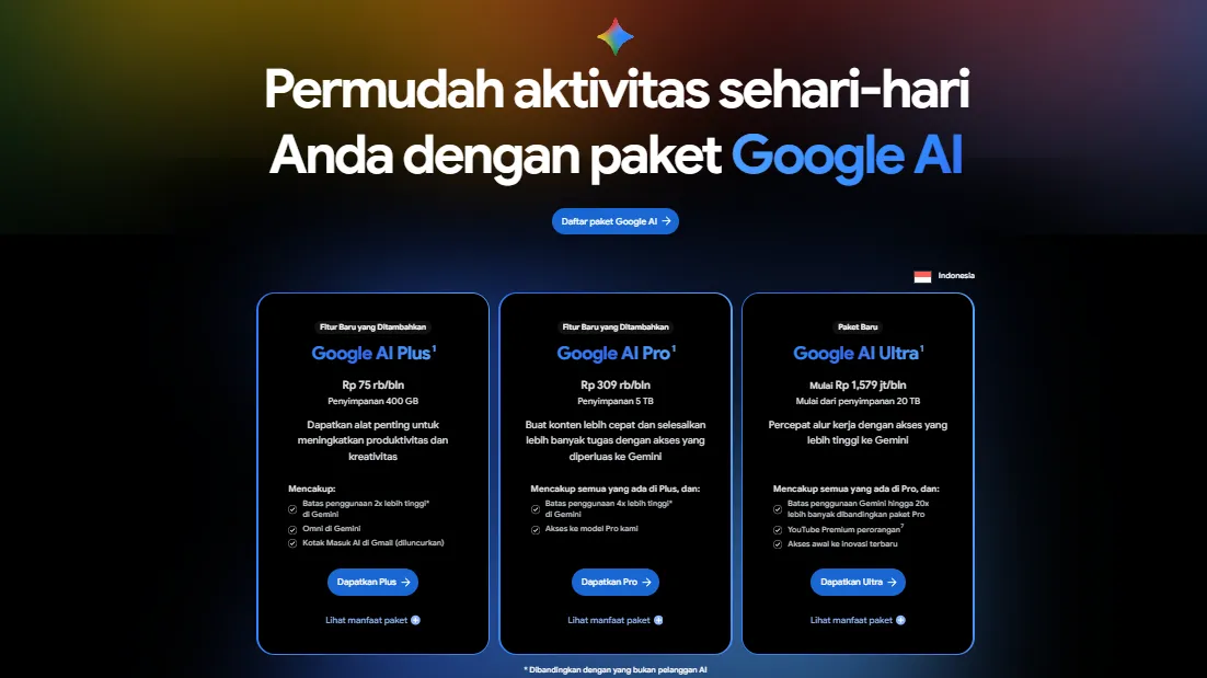 Wih, Google AI Plus Dapat Double Storage di Indonesia, Harga Sama ...